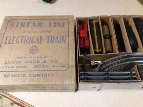 VINTAGE Marx STREAM LINE Steam Type ELECTRICAL TRAIN Set W/ORIGINAL ...