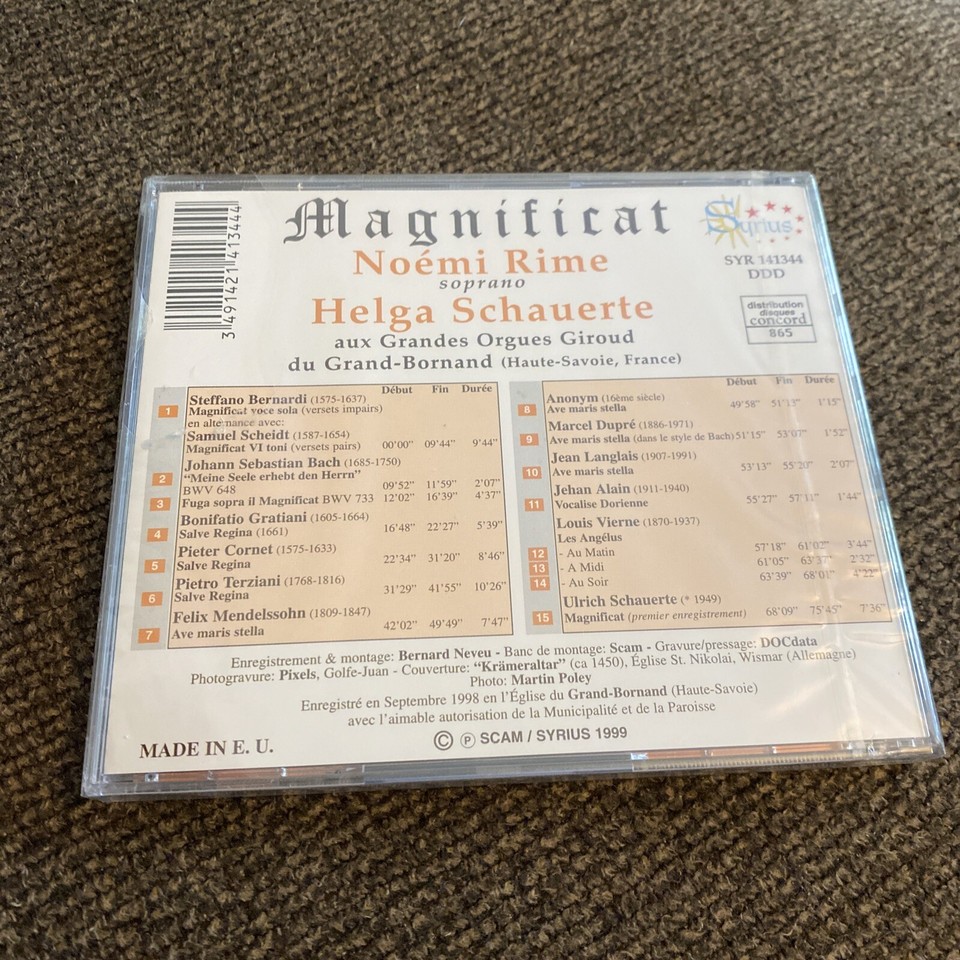 MAGNIFICAT Noemi Rime Helga Schauerte CD NEW | eBay