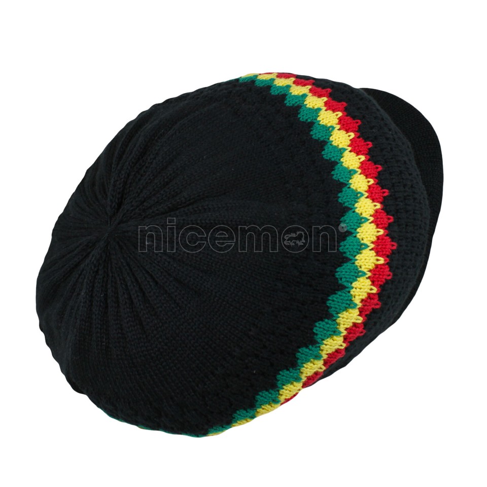 Natty Dreadlocks Rasta Hat Cap Peak Jamaica Caps Selassie Africa Marley ...
