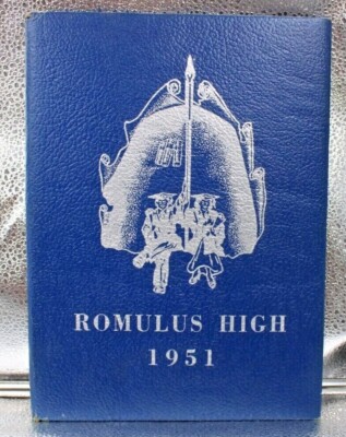Romulus, Michigan, Romulus High School Yearbook Eagle 1951 | eBay