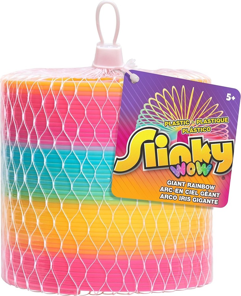 Slinky the Original Walking Spring Toy Plastic Rainbow Giant Slinky ...