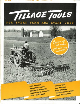 IH McCormick Farmall Tillage Tools Brochure Disk Spring Peg Tooth ...