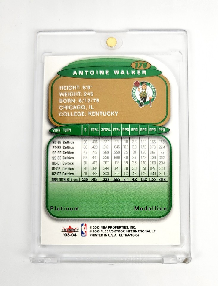 MINT PLATINUM MEDALLION DIECUT ANTOINE WALKER VS ALLEN IVERSON 2003-04 ...