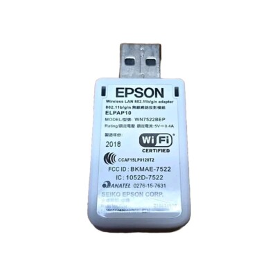 Epson ELPAP10 Wireless Wi-Fi LAN USB Adapter For Projector - WN7522BEP ...