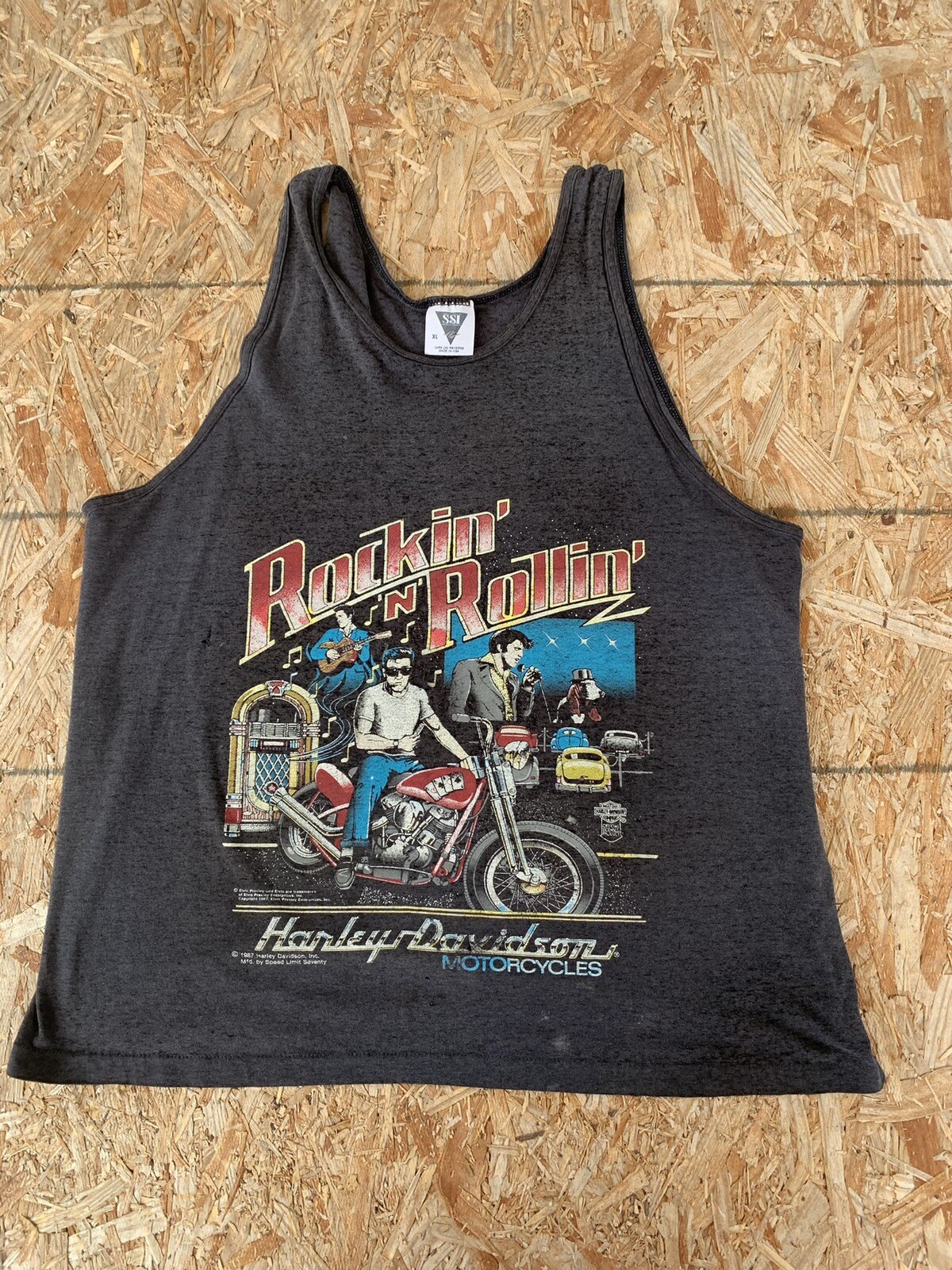 Vintage 1987 Harley Davidson Rocking & Rolling Elvis … - Gem