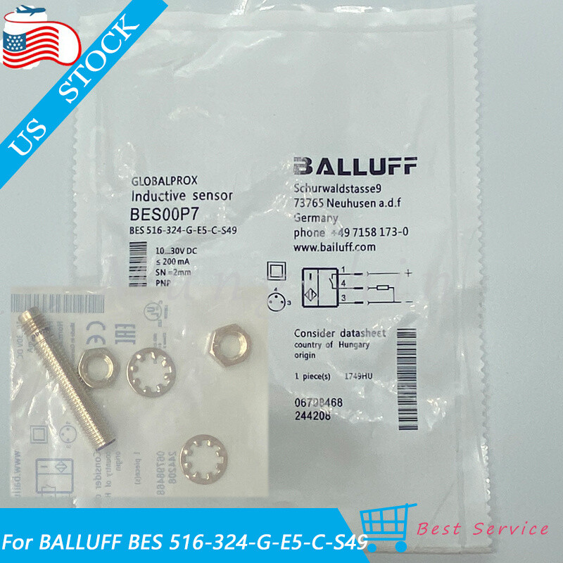 New Inductive Proximity Switch Sensor For BALLUFF BES00P7 BES 516-324-G ...
