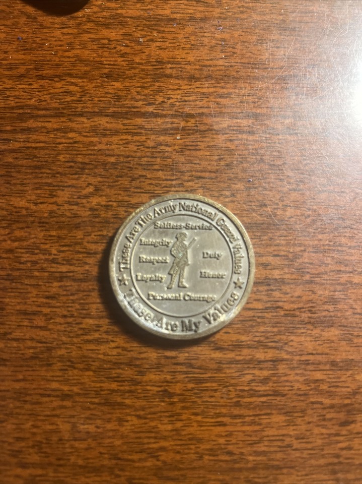 ARMY National Guard Values & Leadership Morale Challenge Coin 2001 YOU ...