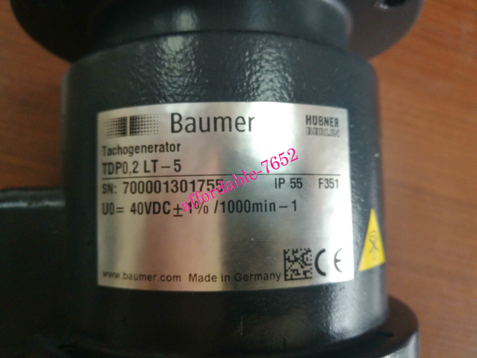 BAUMER TDP0.2LT-5 DC Tachogenerator DHL or FedEx for sale online | eBay