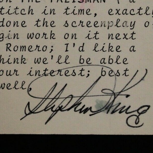 Stephen King Autographed Memorabilia | Signed Photo, Jersey ...