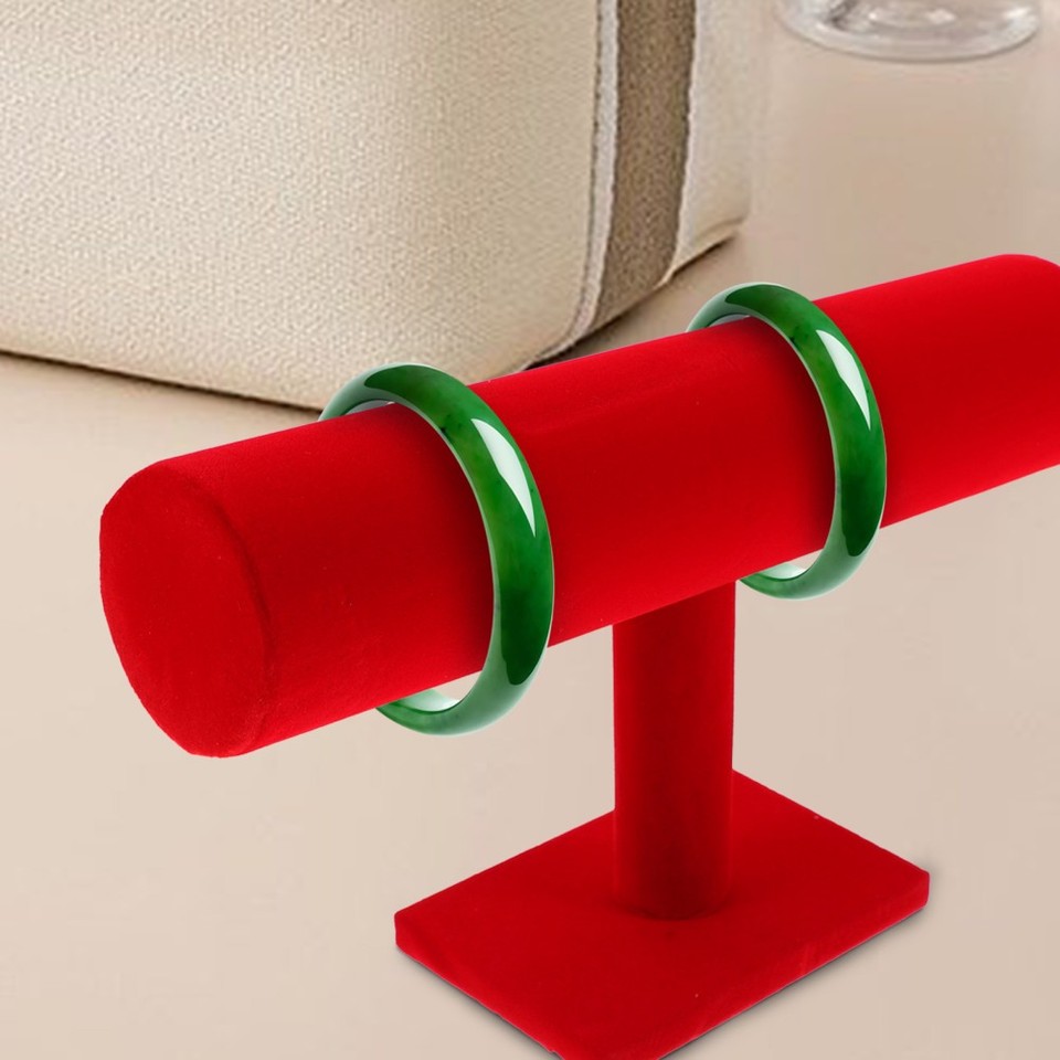 Red Jewelry Holder Display Rack Durable Linen Bracelet Stand for ...