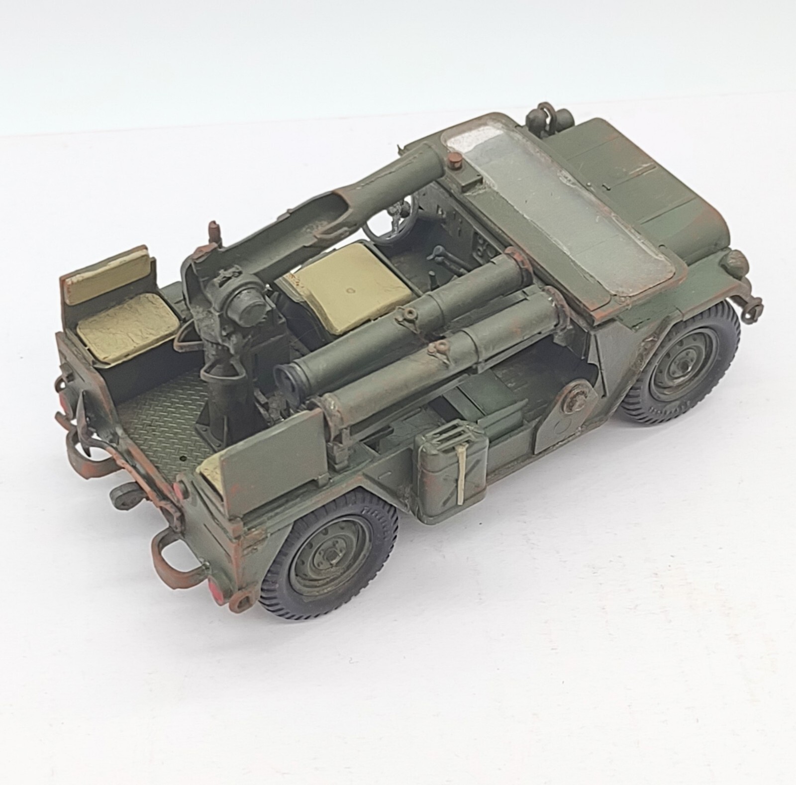 1:35 Scale Built Painted Plastic Model US Army M151a2 Mutt Ford W TOW ...