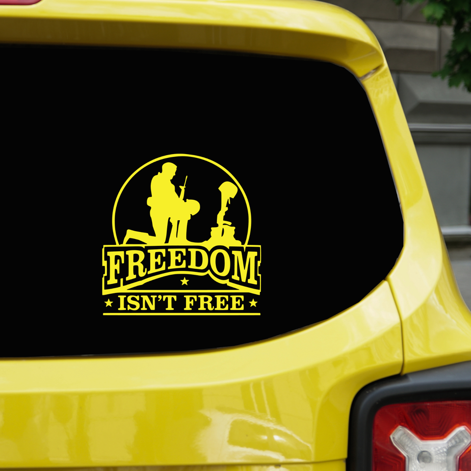 Freedom Isn't Free Decal Sticker Military Veteran Car Tumbler Wall 22 ...