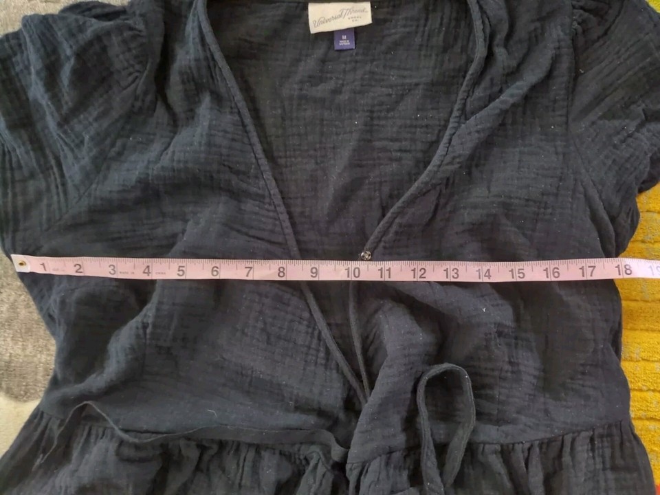 Universal Thread Dress Womens Medium Black Maxi Dress Bohemian ...