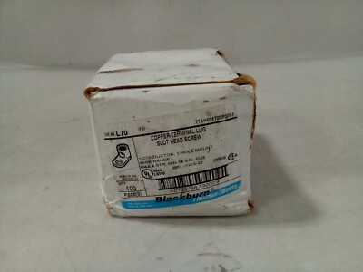 Thomas&Betts L70 Copper Terminal Lug Slot Head Screw, 100Pc ...