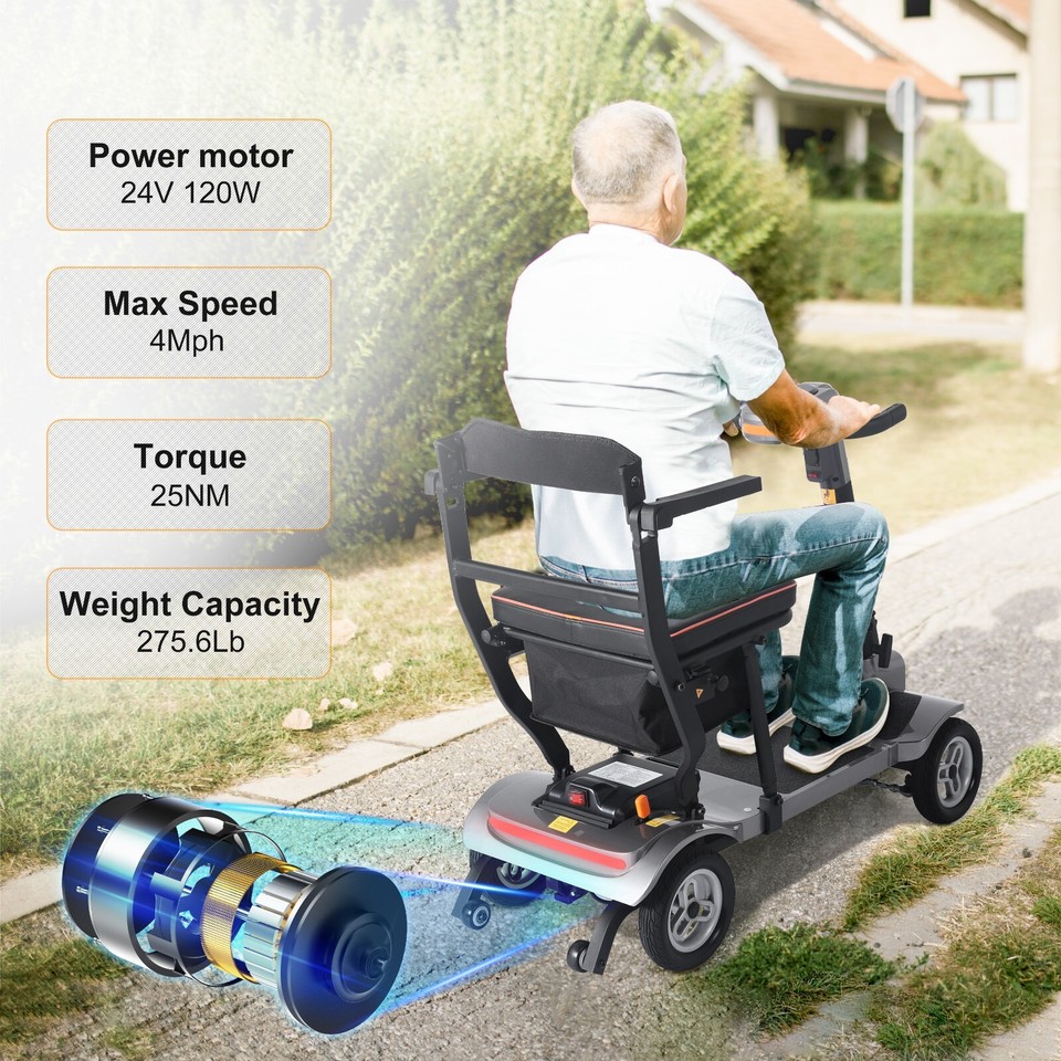 TopMate ES40 Powered Mobility Scooter Folding for Seniors with ...