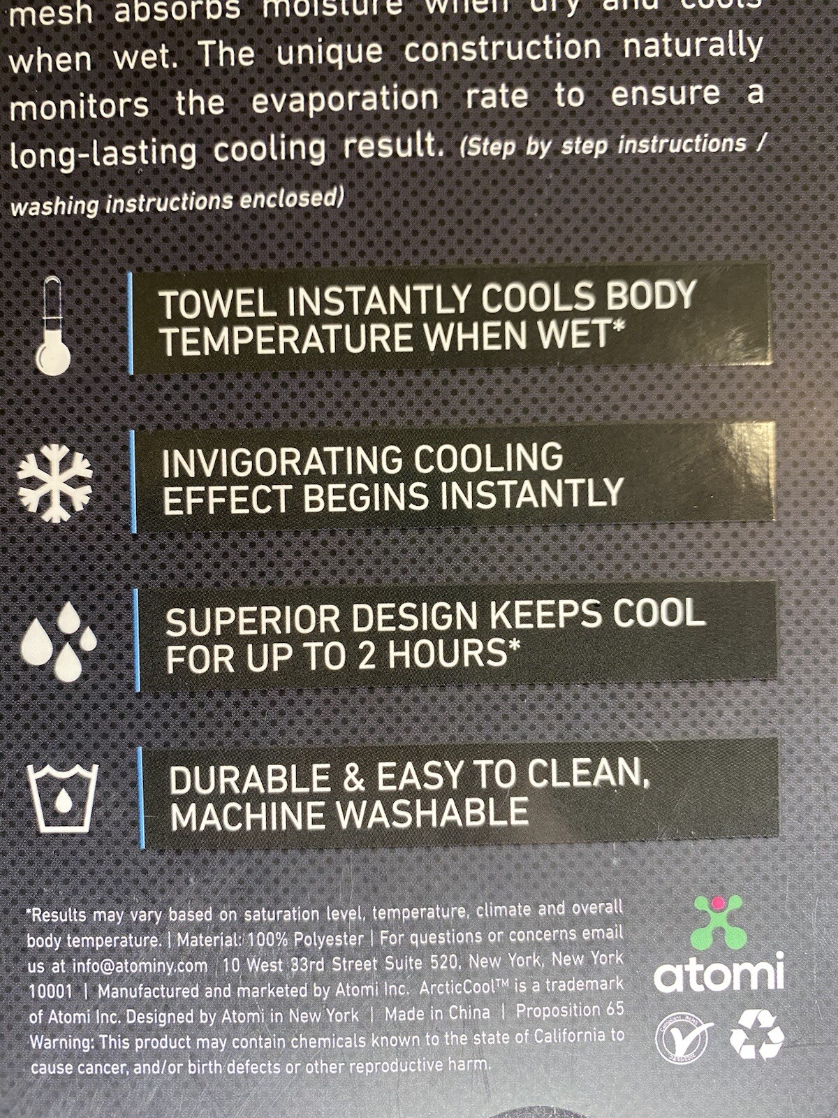 Arctic Cool 2 Pack Blue Cooling Performance Enhancing Mesh Active Gym ...