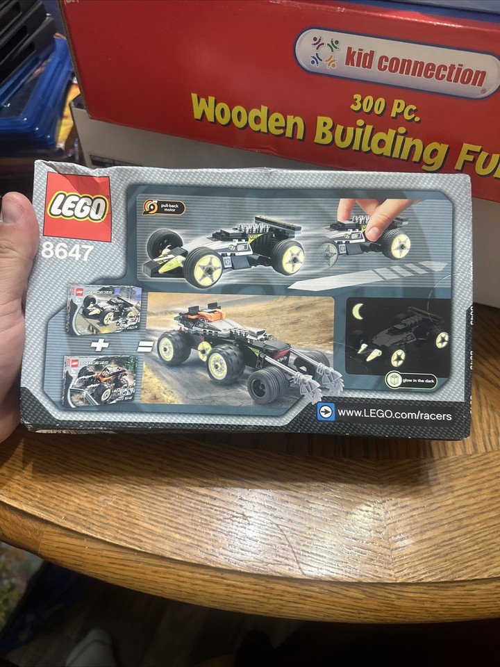 LEGO Racers 8647 Night Racer Sealed! Black Car Glow-in-the-Dark Pull ...