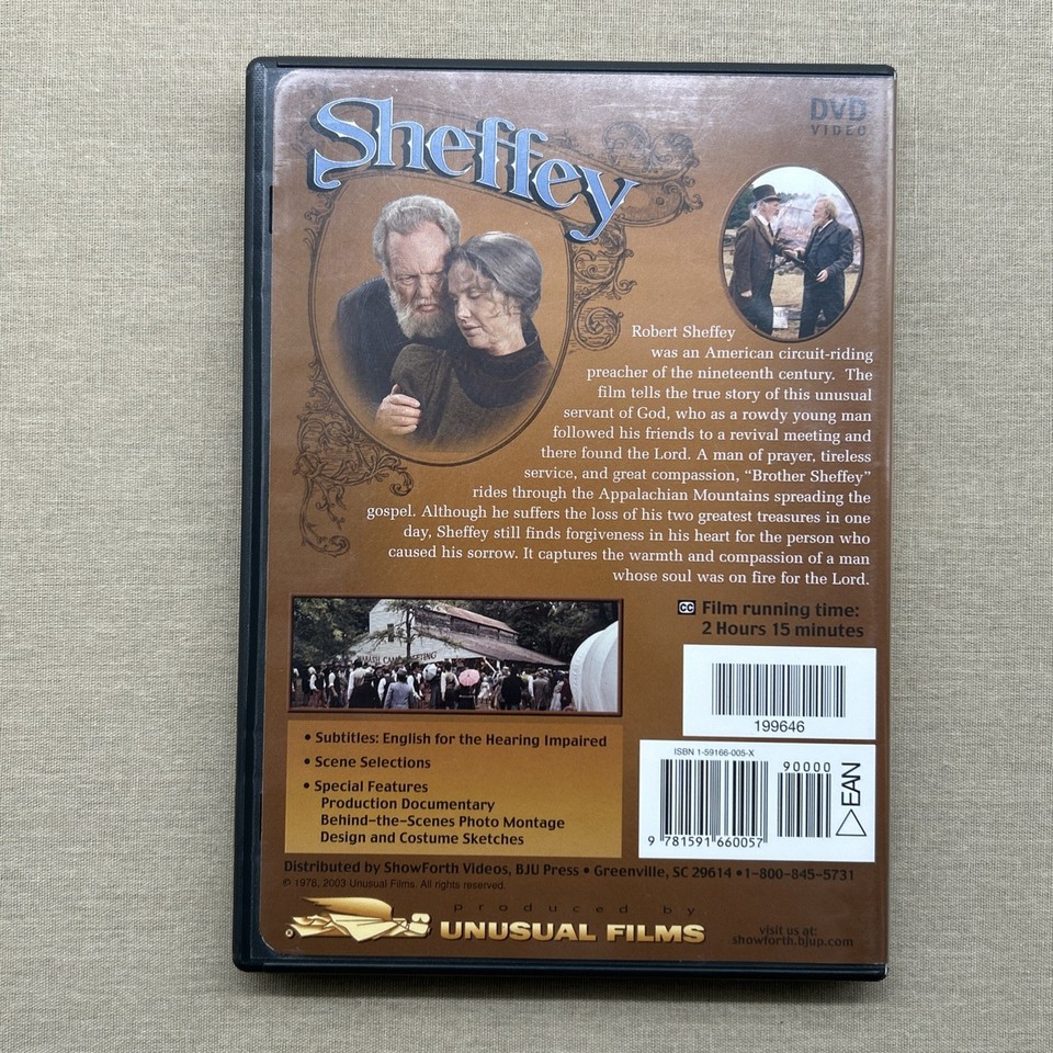 Sheffey (DVD 1977) Biography Docudrama Circuit Rider Preacher ...