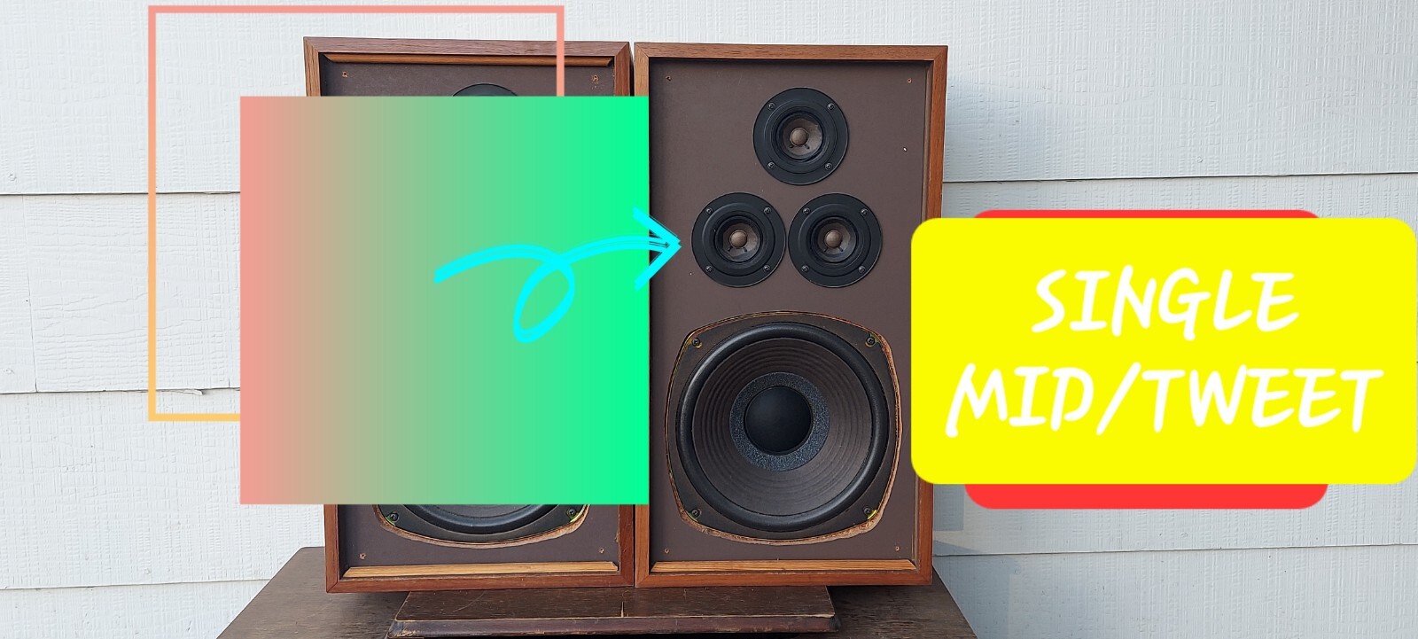 Realistic NOVA-8B Original Mid Range Tweeter Vintage Speaker Part Radio ...