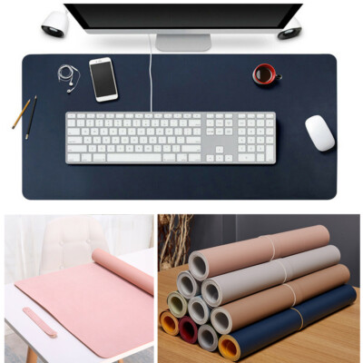60x30/80x40cm Office Desk Pad Non-Slip Leather Mouse Pads Waterproof ...