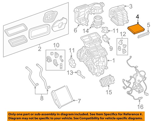 CHRYSLER OEM 15-19 Renegade Evaporator Heater Components-Filter ...