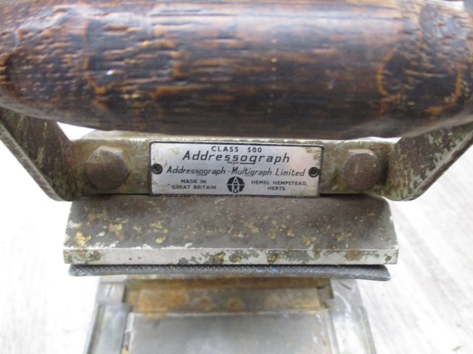 VTG Addressograph Office Machine Class 500 Multigraph Address Stamper ...