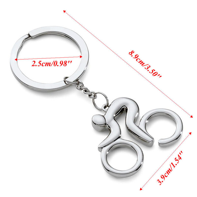 2015 Fashion Bicycle Bike Shaped Metal Key Chain Keychain Key Ring ...