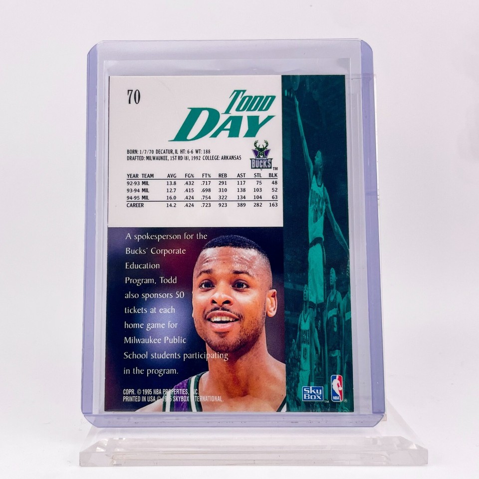 Todd Day - 1995-96 SkyBox Premium - Milwaukee Bucks - #70 | eBay