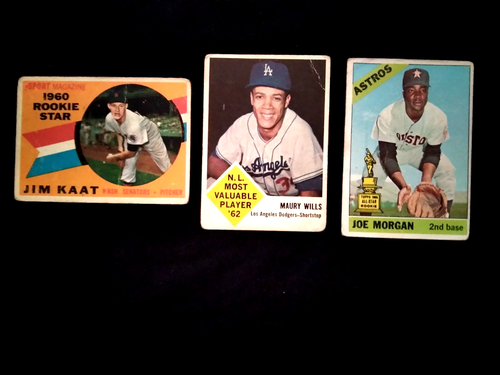 1960 1963 1966 Topps Joe Morgan Maury Wills Jim Kaat Rookie Baseball ...