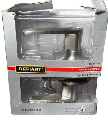 Defiant Olympic Stainless Steel Keyed Entry Door Lever Lock Kw1 Keyway ...
