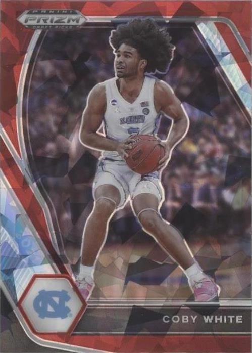 2021-22 Panini Prizm Draft Picks - Coby White #35 Red Ice Prizm for ...
