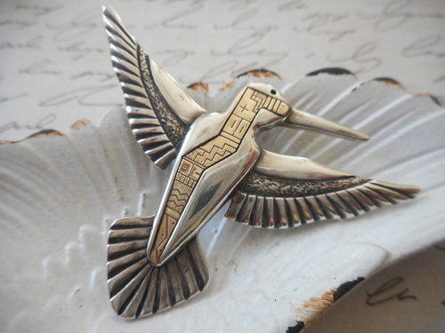 Sterling & 14k Gold Carolyn Pollack Roderick Tenorio Bird Brooch ...