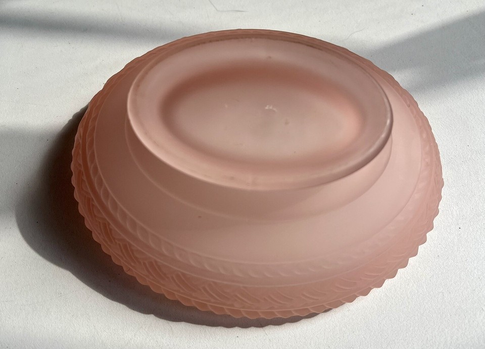 Vintage Westmoreland Satin Pink Slag Glass Lovebirds Jar w/ Lid Marked ...