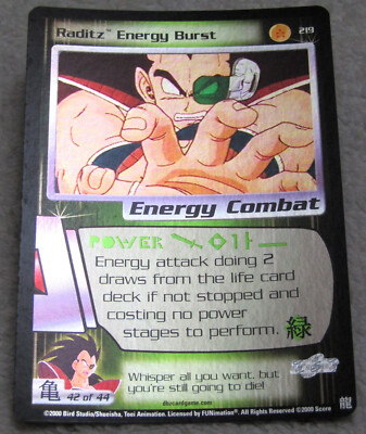 2000 Score Limited Dragon Ball Z DBZ CCG TCG Raditz Energy Burst #219 ...