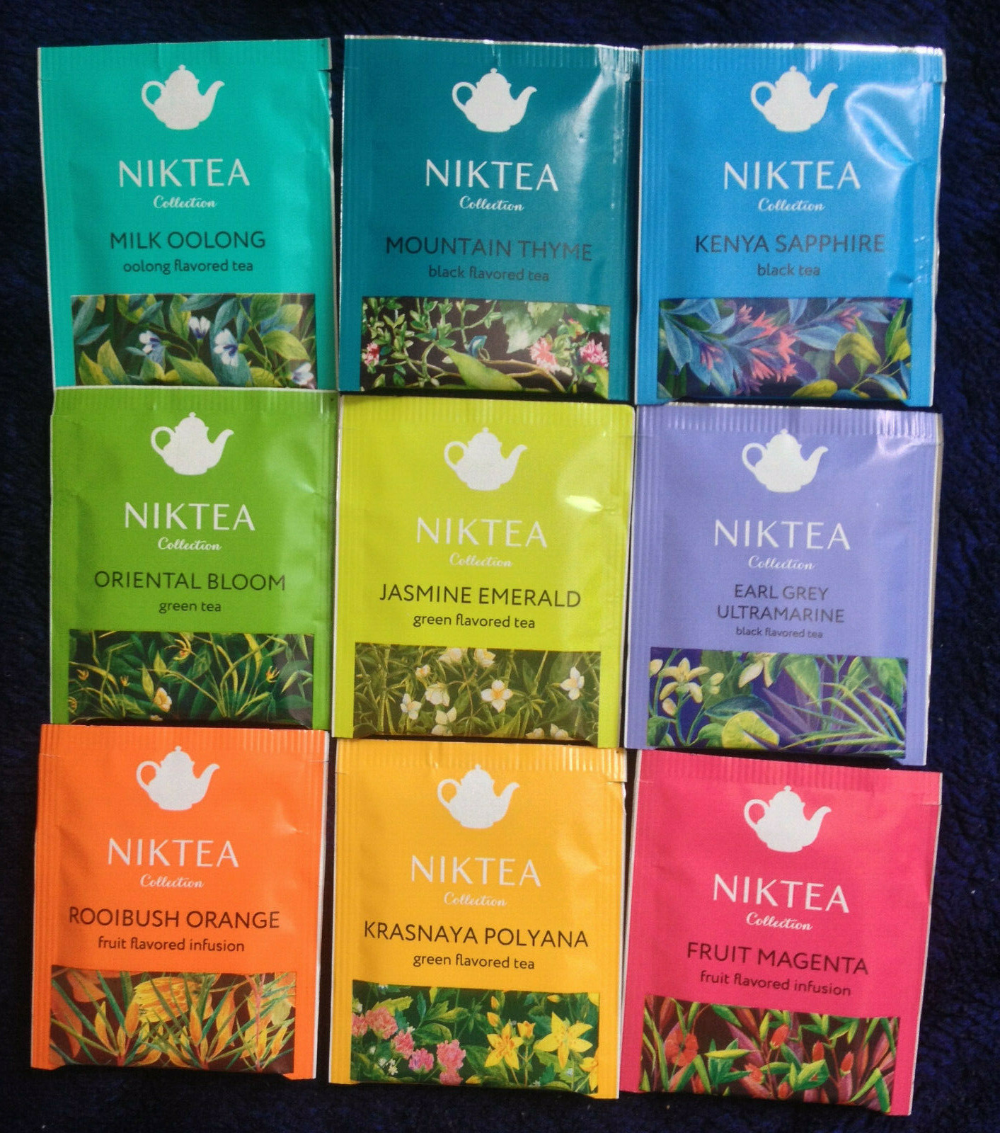 "NIKTEA" Selection Pack 9 Different Enveloped Tea Bags | eBay