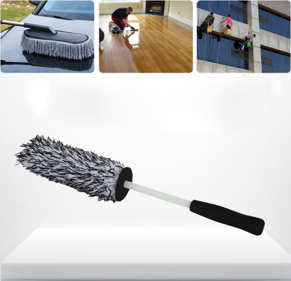 Microfibre Alloy Wheel Woolly Wand Wheel Brush Non Metal Car Washing ...