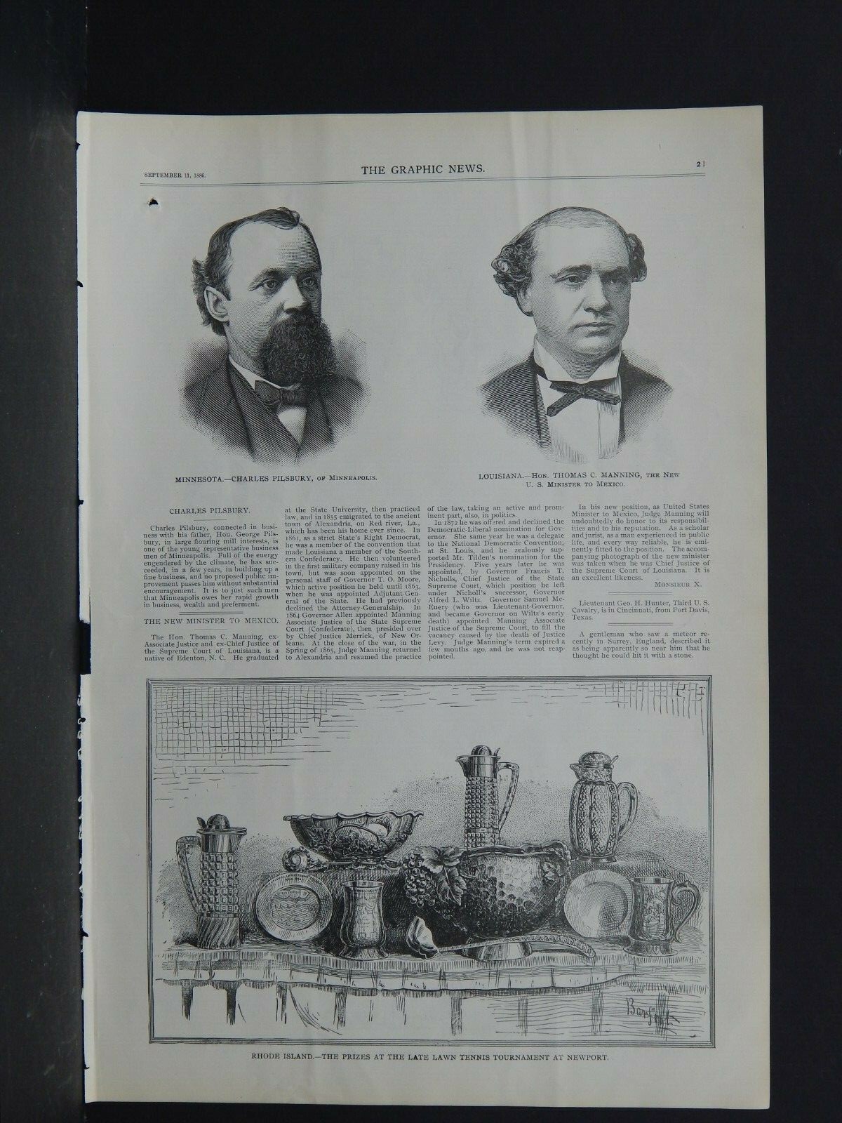 The Graphic Single Page Advert AA452 Rhode Island-Prizes at the Late ...