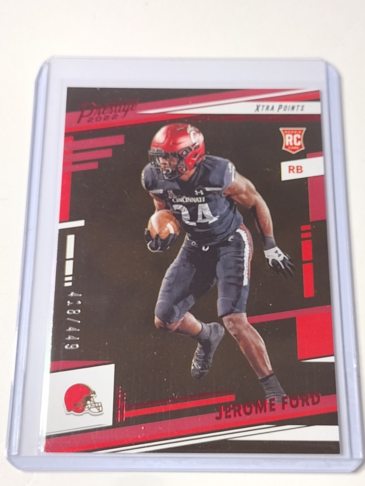 2022 Prestige Jerome Ford RC Xtra Points Red SP /449 Cleveland Browns ...