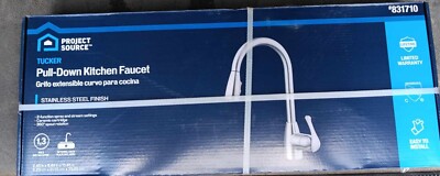 Project Source Pull Down Kitchen Faucet in Stainless Steel Finish ...