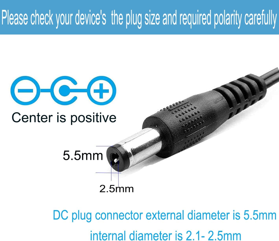 9Volt DC Power Supply 1A Universal AC/DC Adapter, 100-240V 50/60Hz 9 ...