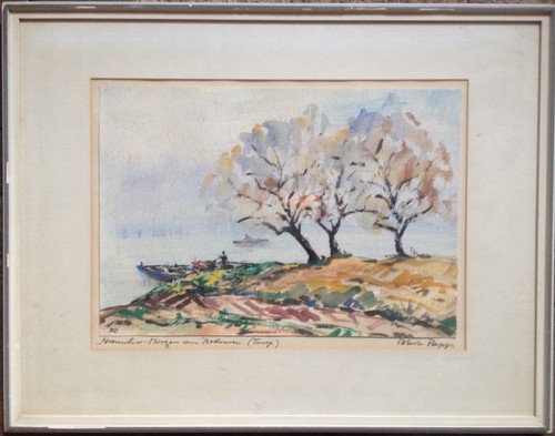 ::Robert Rapp (1882-1973), Tempera Gemälde, Novembermorgen Bodensee ...
