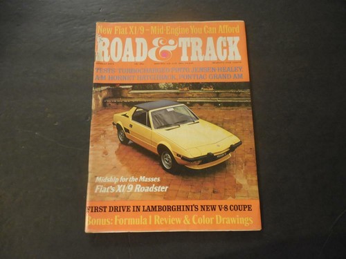 Road And Track Mar 1973 Lamborghini's V-8 Coupe; Turbocharged Pinto ID ...