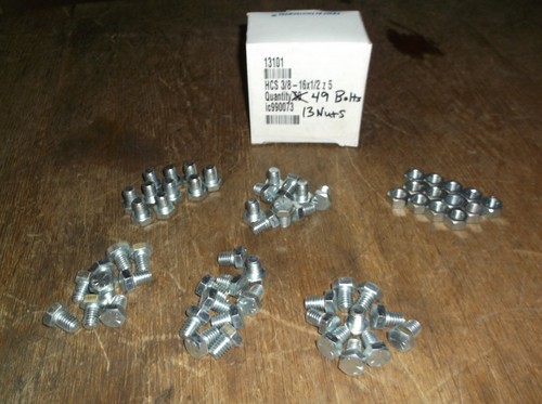 NEW Fastenal 13101 HCS 3/8-16x1/2" Z5 IC 990073, 49-Bolts, 13-Nuts | eBay