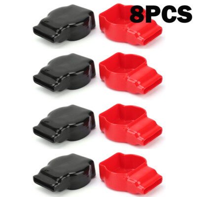8pcs Battery Terminal Covers Positive Negative Top Post Cover For Car ...