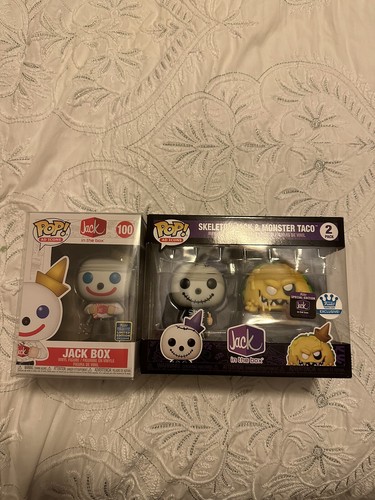 FUNKO POP JACK IN THE BOX SET SDCC 2020 SKELETON JACK MONSTER TACO 2 ...