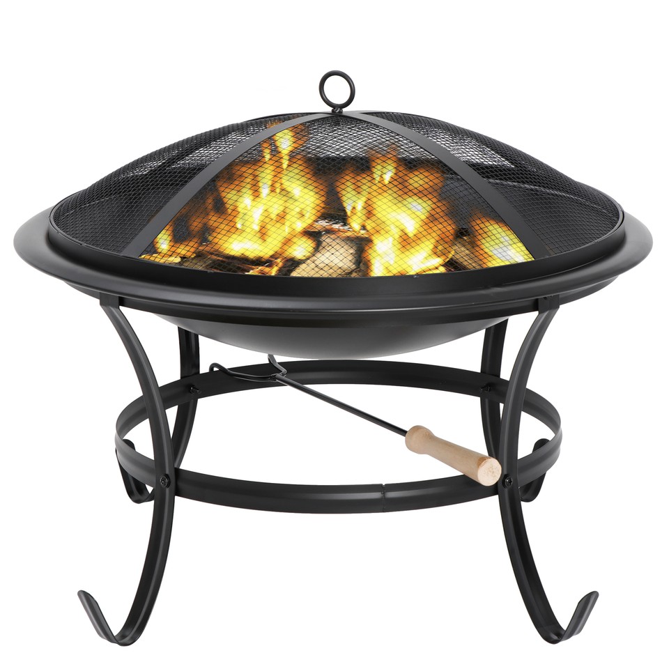 22" Fire Pit Heater Backyard Wood Burning Patio Deck Stove Fireplace ...