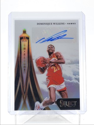 DOMINIQUE WILKINS 2024-25 SELECT IN FLIGHT AUTOGRAPH SILVER AUTO /125 ...