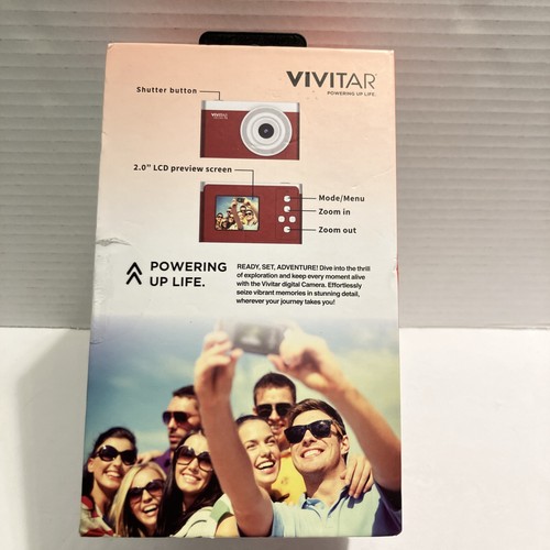 Vivitar Snapshot Digital Camera Red W/Lithium Recharge Batt-100 photos ...