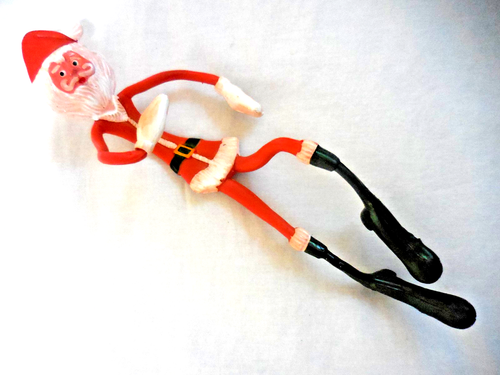 70's 80's Bendable Santa 10 1/2" figure Bendable All Over flexible ...