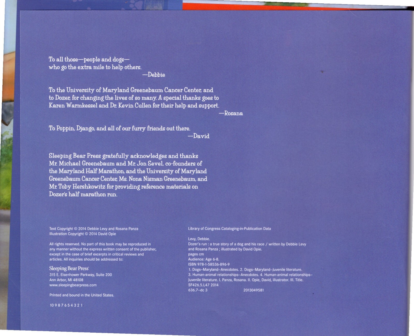 Dozer's Run: A True Story of a Dog & His Race by Debbie Levy | eBay